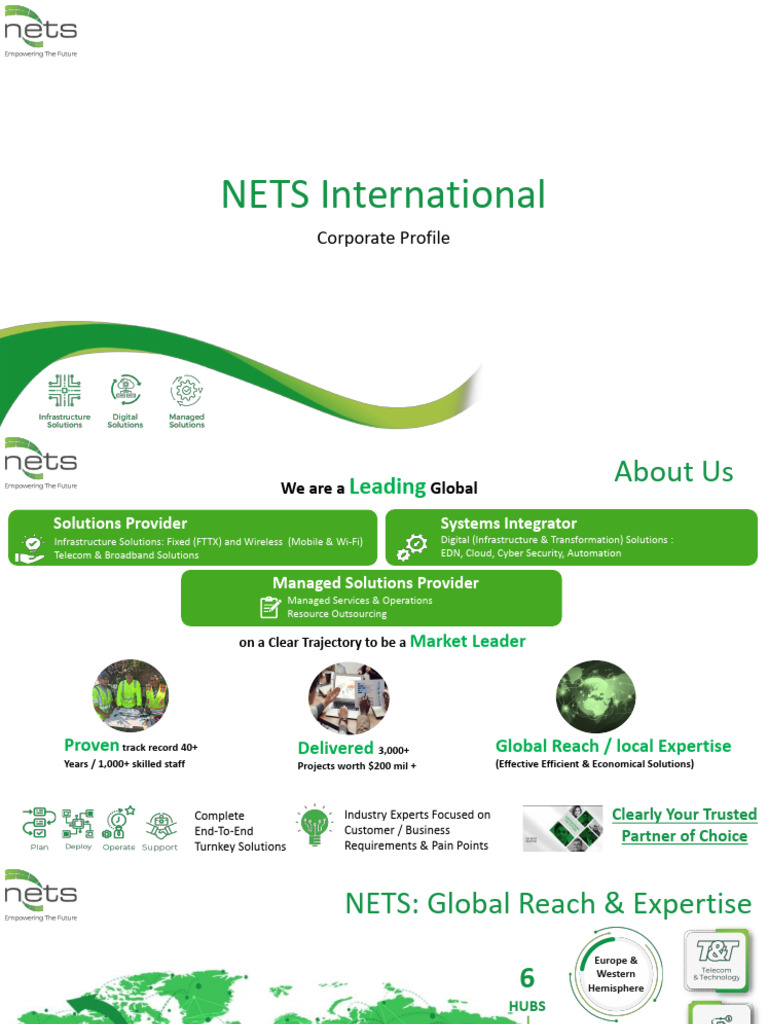 Corporate Profile-NETS International | PDF | Cloud Computing | Corporate Social Responsibility