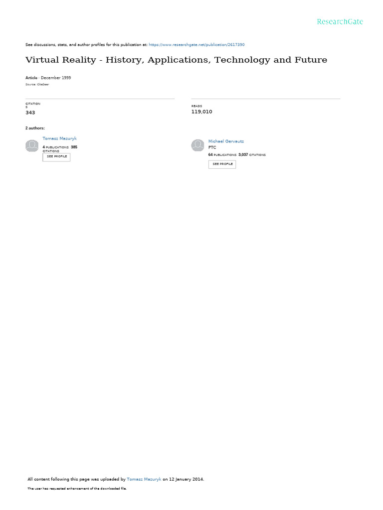Virtual_Reality_-_History_Applications_Technology_ | PDF | Virtual ...