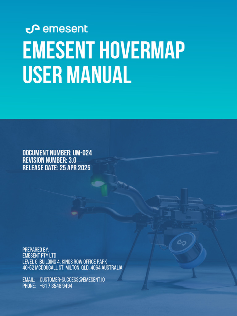 Emesent Hovermap User Manual 2025 | PDF | Lidar | Global Positioning System