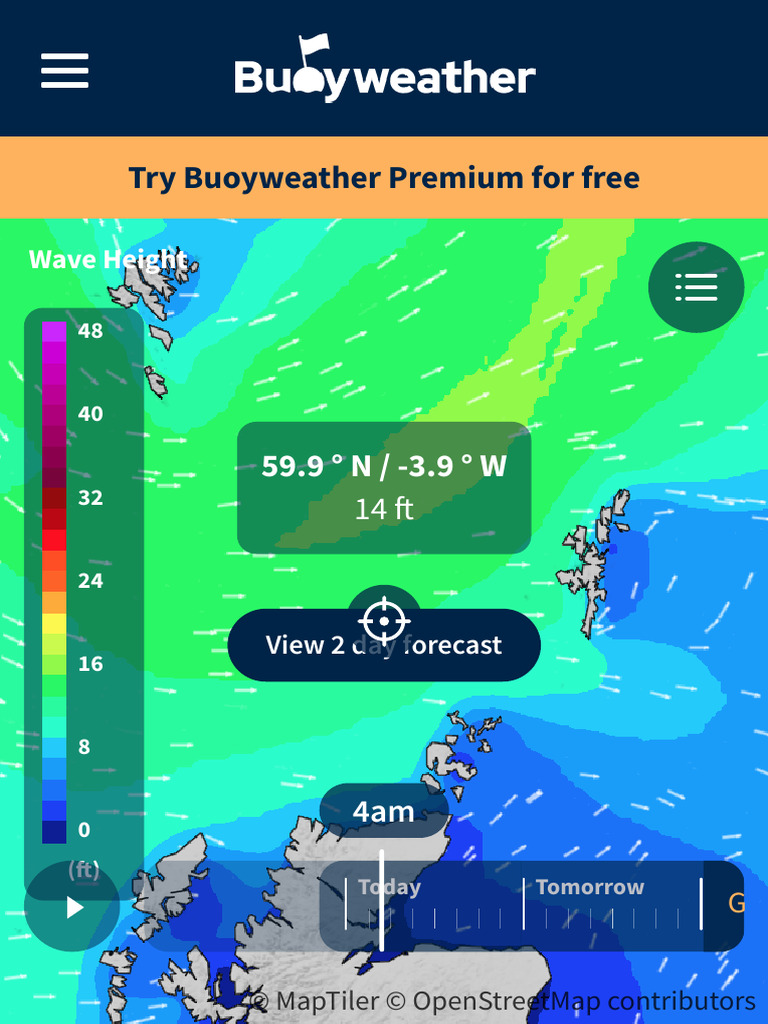 North Sea Marine Weather & Wind Forecast - Buoyweather | PDF