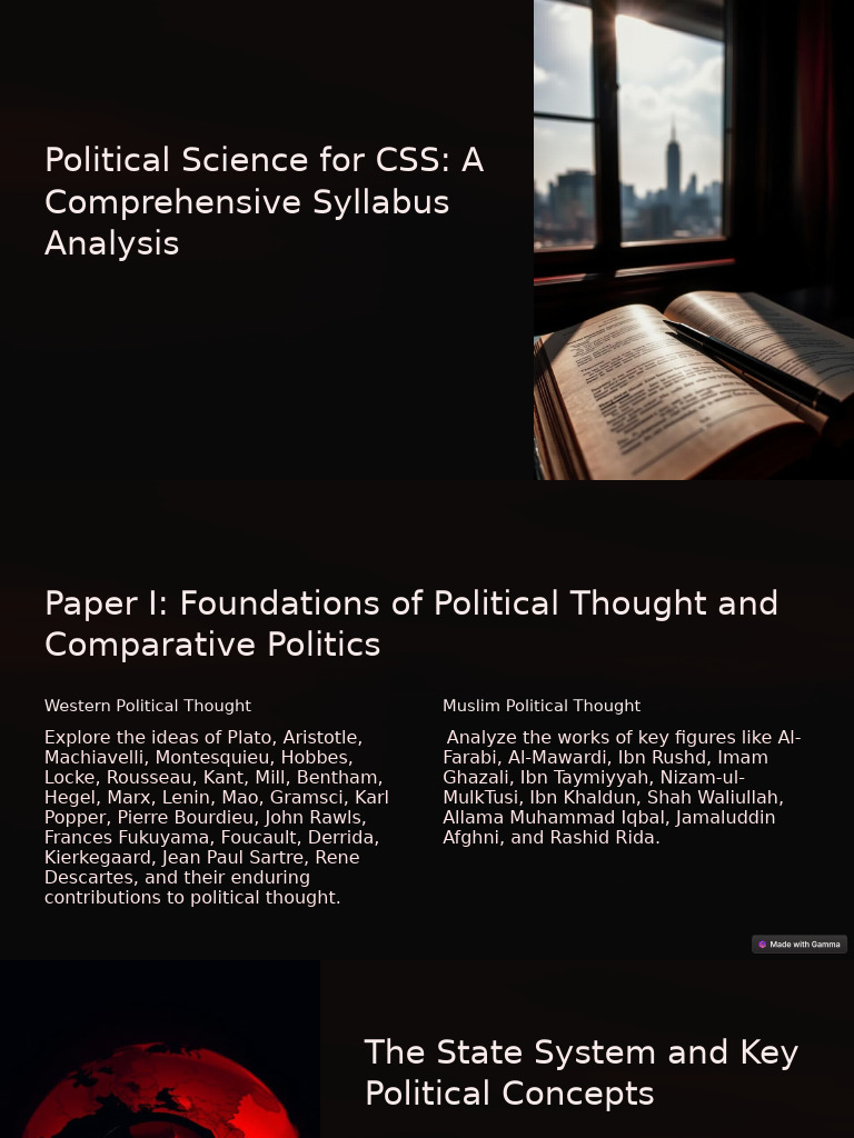 CSS Political Science Syllabus Guide | PDF | Political Philosophy ...