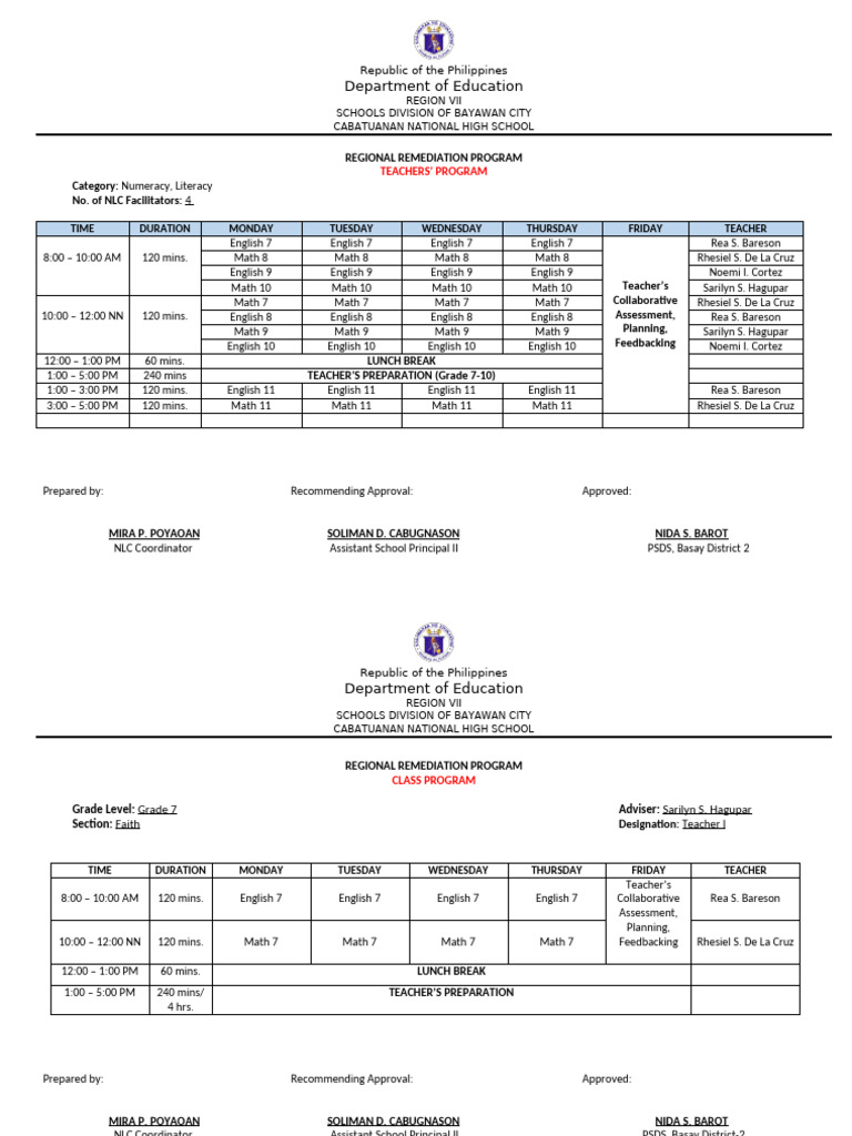 NLC-TEACHERS-PROGRAM-HS-2025 | PDF | Learning