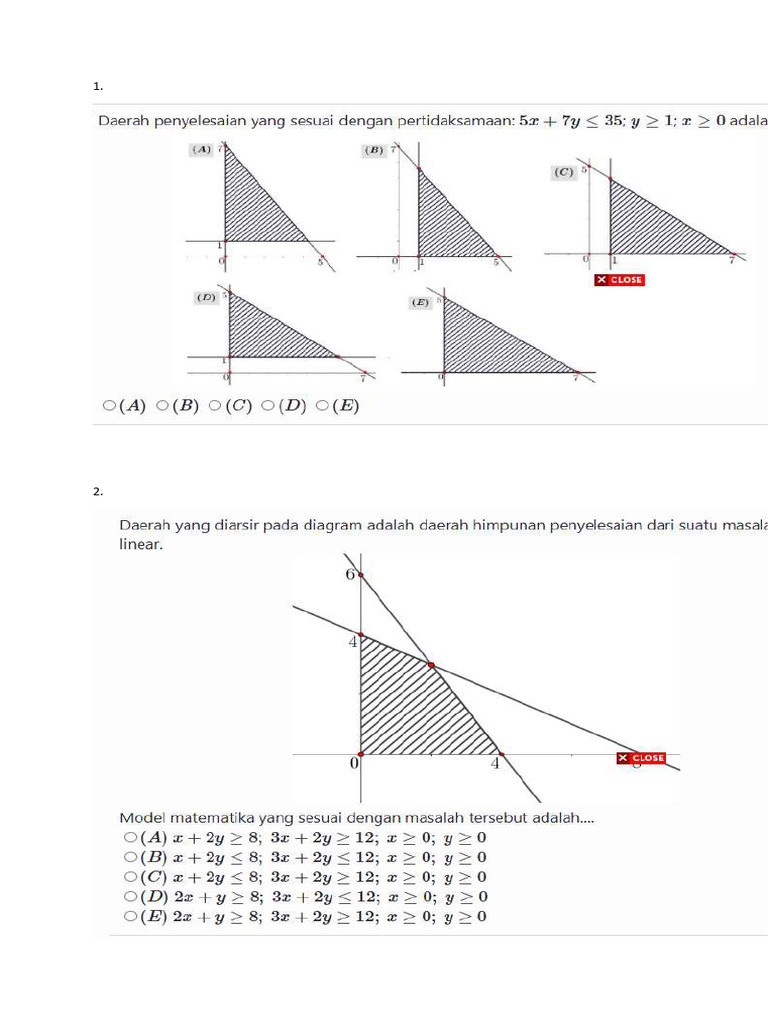 Latihan Soal Program Linear | PDF