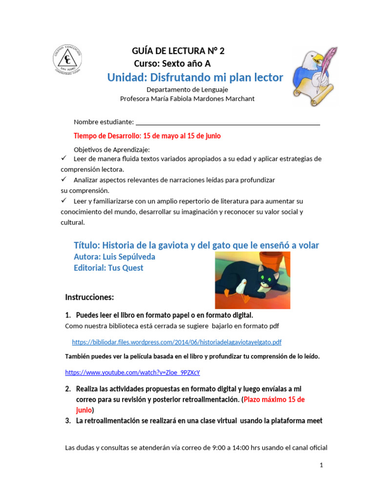 Lenguaje 6°A Libro F.Mardones 15 05 20 | PDF | Aprendizaje