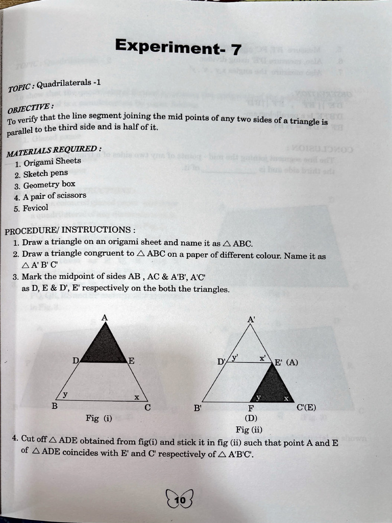 9 - Lab Act - 7 (Mid-Point Theorem) | PDF