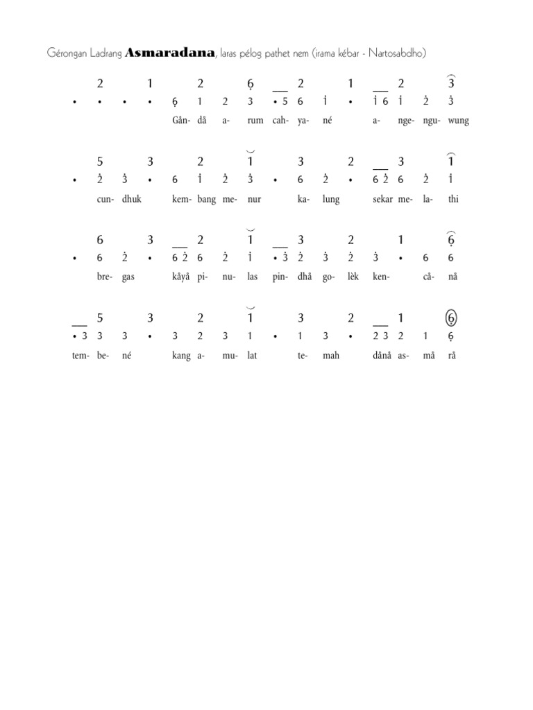 Asmaradana Gerong | PDF