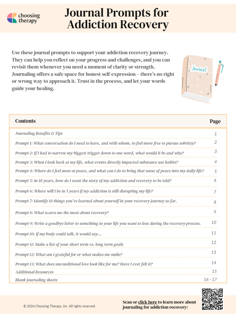 Journal Prompts For Addiction Recovery | PDF | Mental Health | Psychiatry