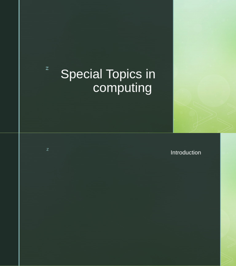 Special Topics in Computing | PDF