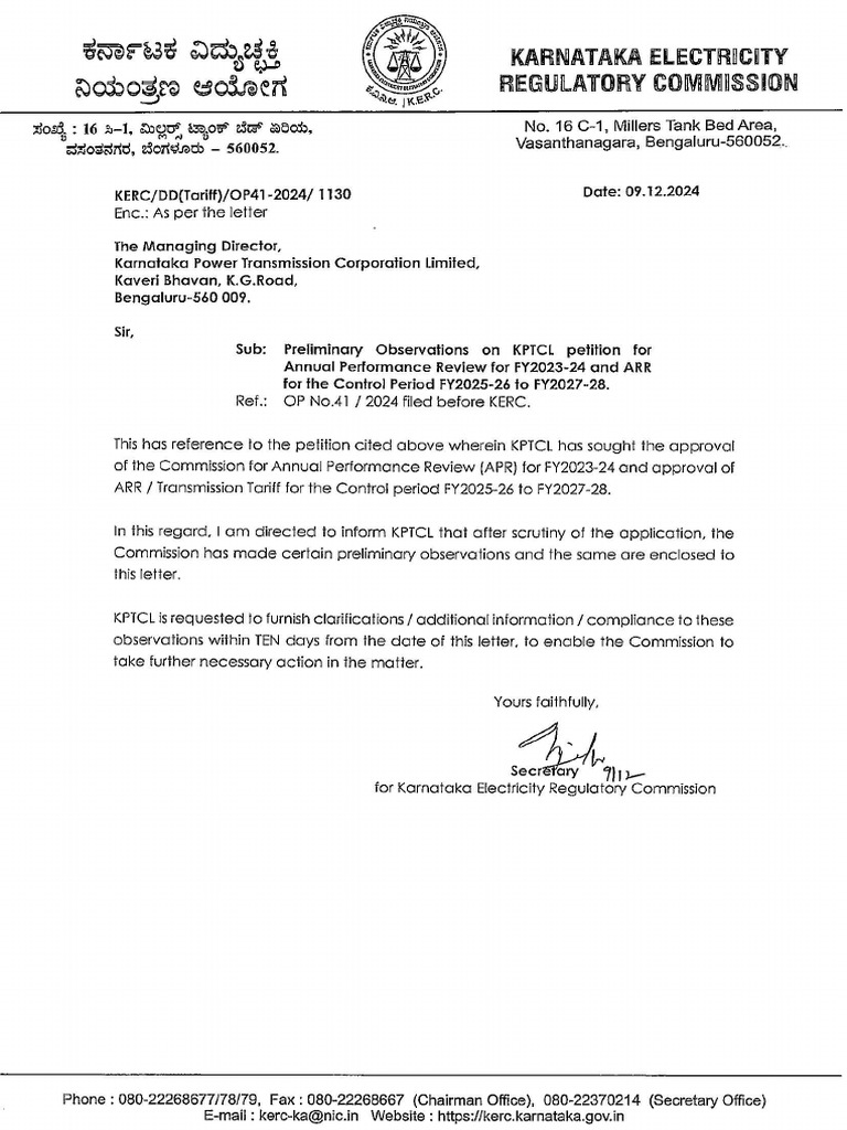 KPTCL FY2023-24 Performance Review | PDF | Capital Expenditure ...