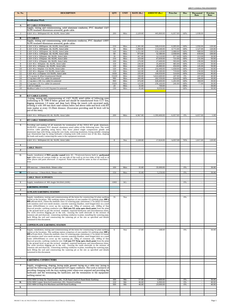 DARA - ENGINEERING - Cable - Work | PDF | Pipe (Fluid Conveyance ...