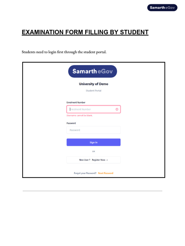 Student Exam Form Submission Guide | PDF