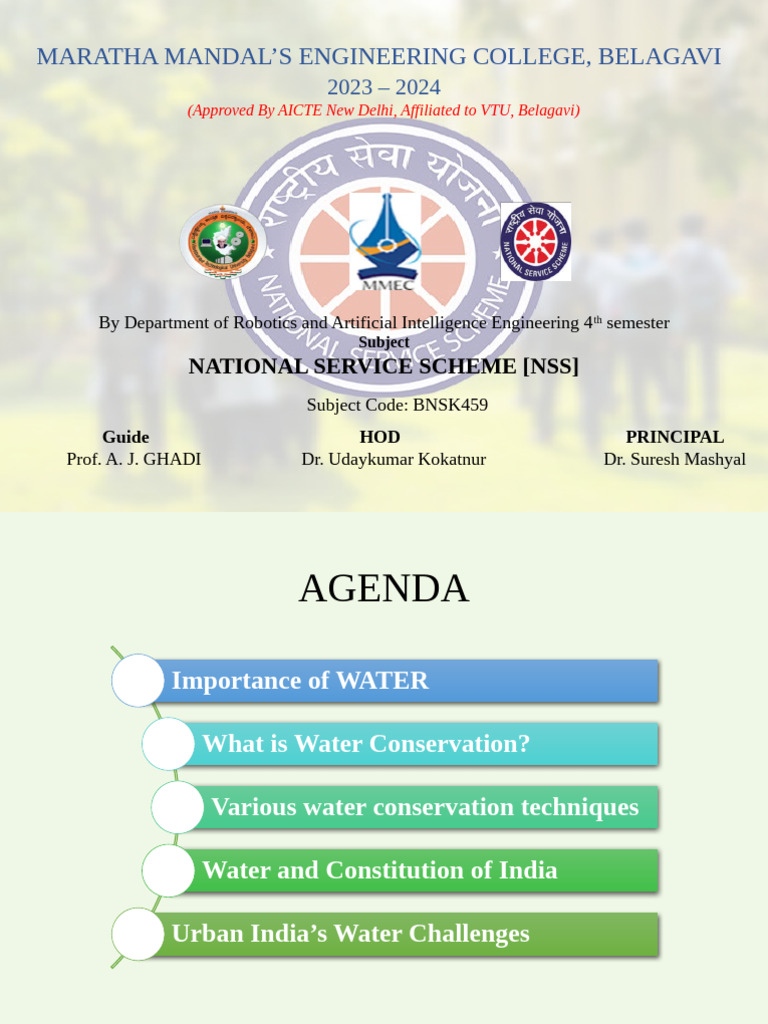 Maratha Mandal'S Engineering College, Belagavi: National Service Scheme ...