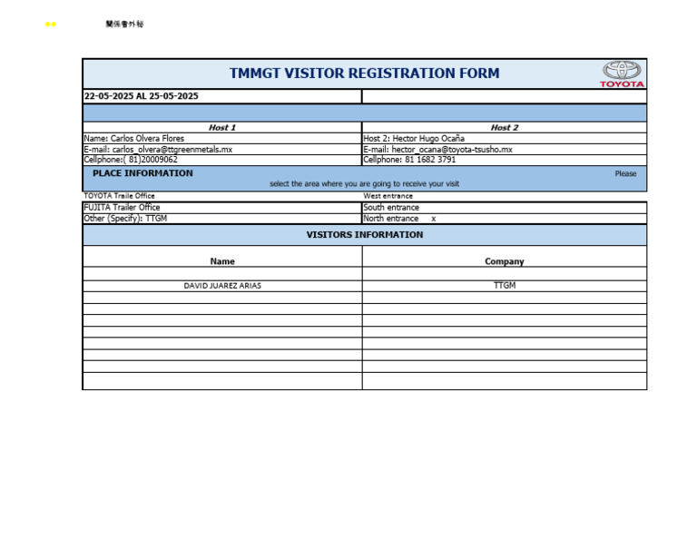 Formato de Visitas Mtto | PDF