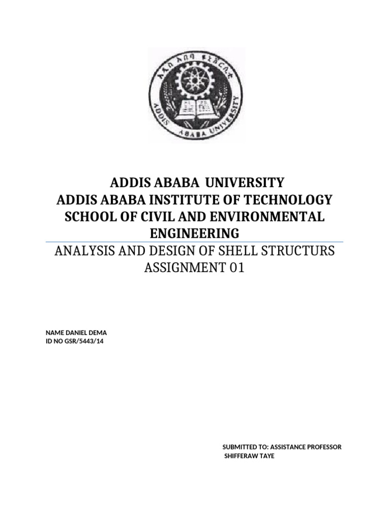 Shell Structures Assignment | PDF | Radius | Hyperbolic Geometry