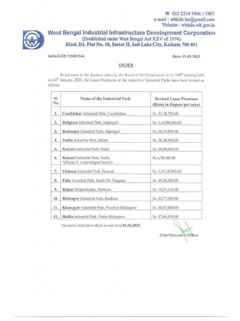 Revised Lease Premium 01 02 2023 | PDF