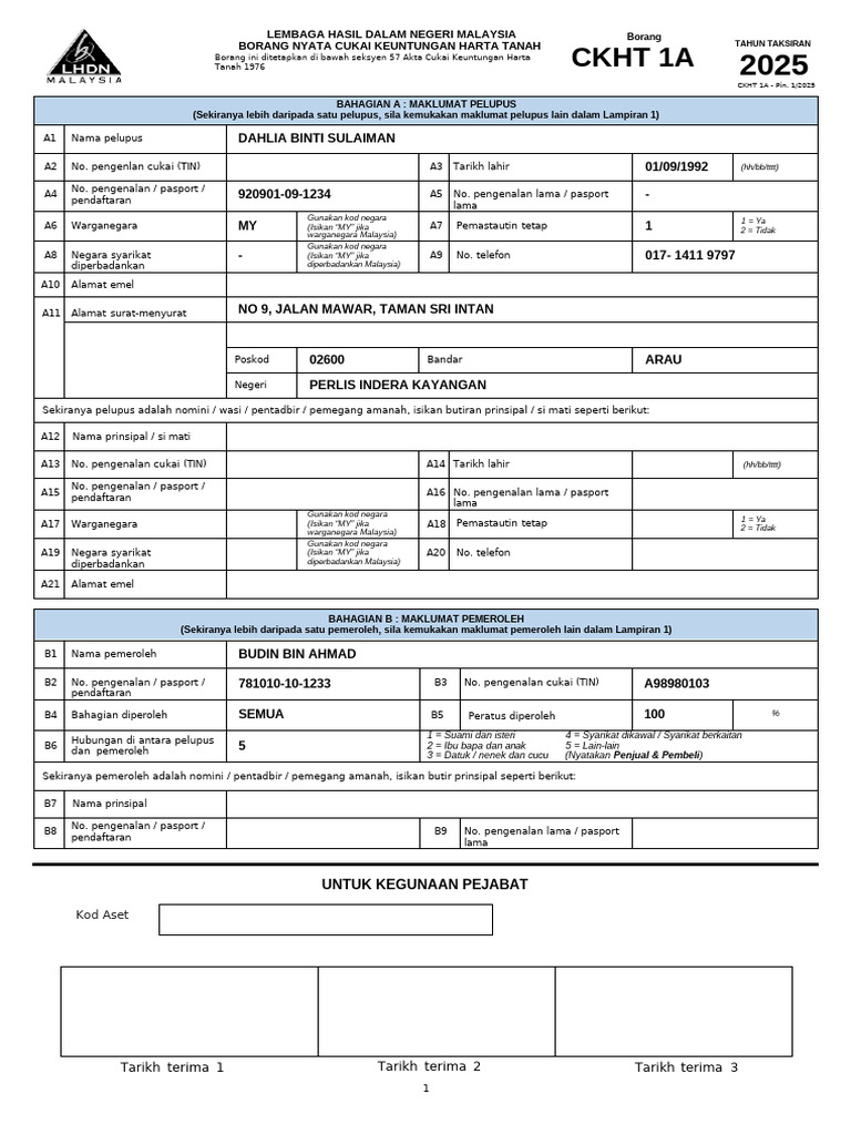 CKHT - 1 CKHT 1a | PDF