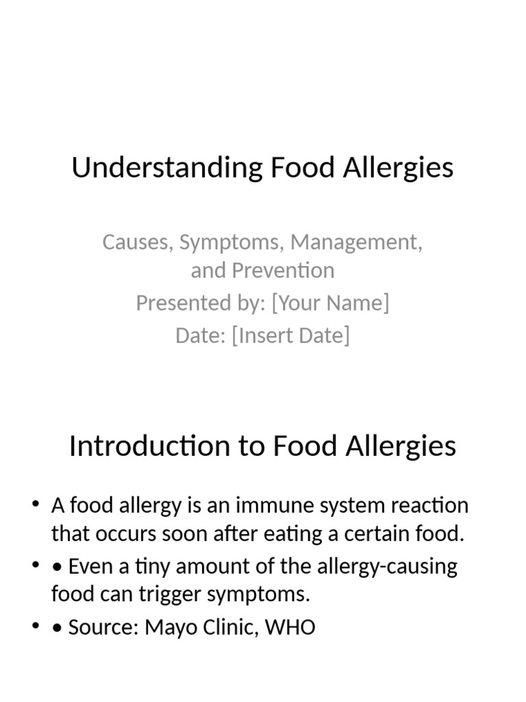 Food Allergy Presentation | PDF | Food Allergy | Allergy