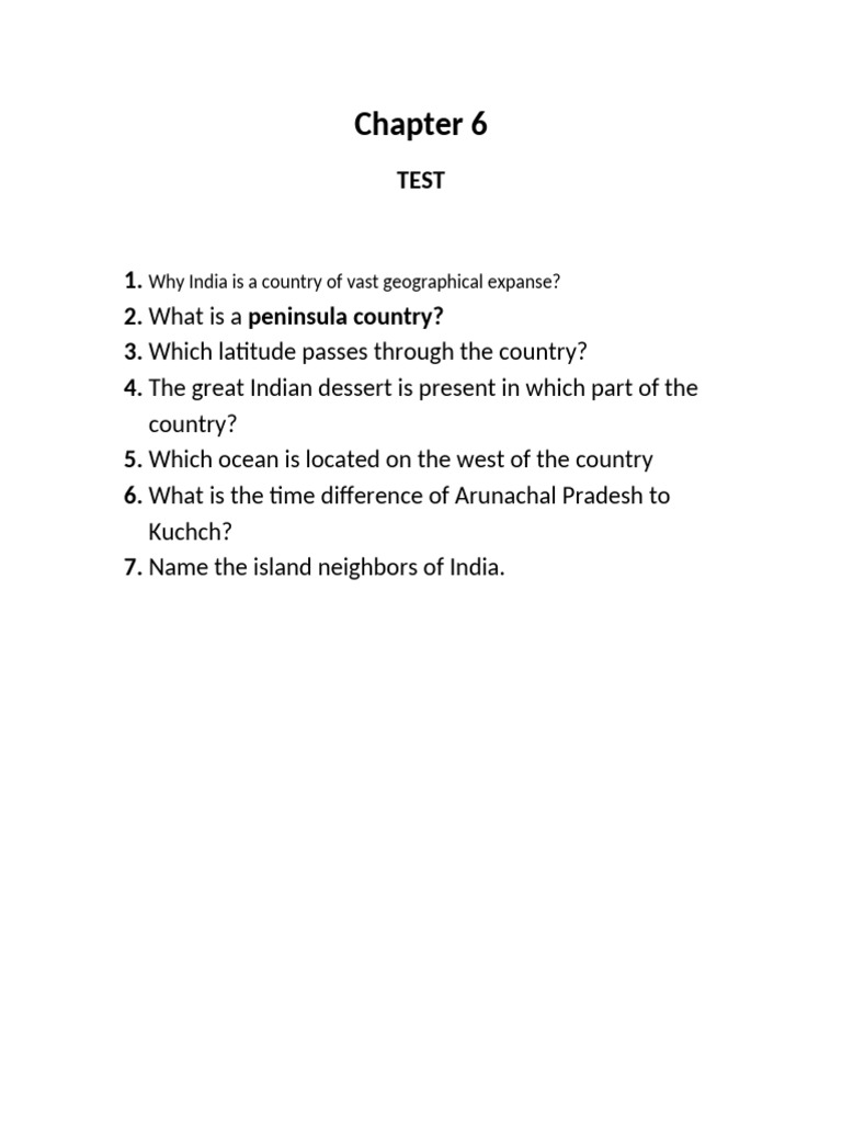 Chapter 6 Geo Questions | PDF