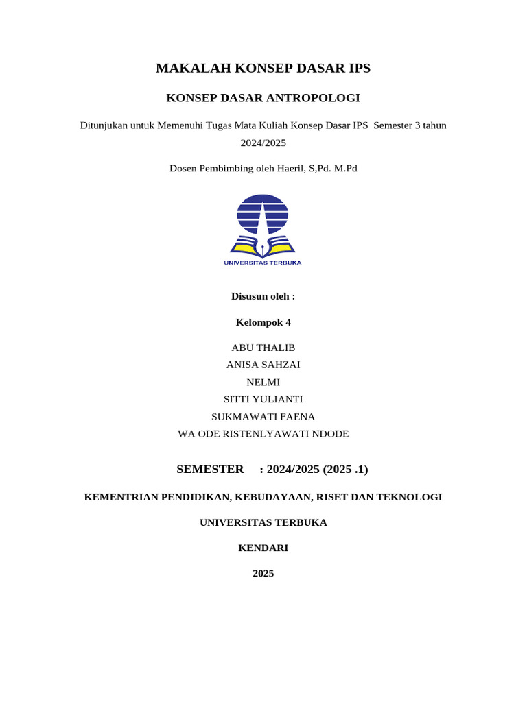 Makalah Konsep Dasar Ips | PDF