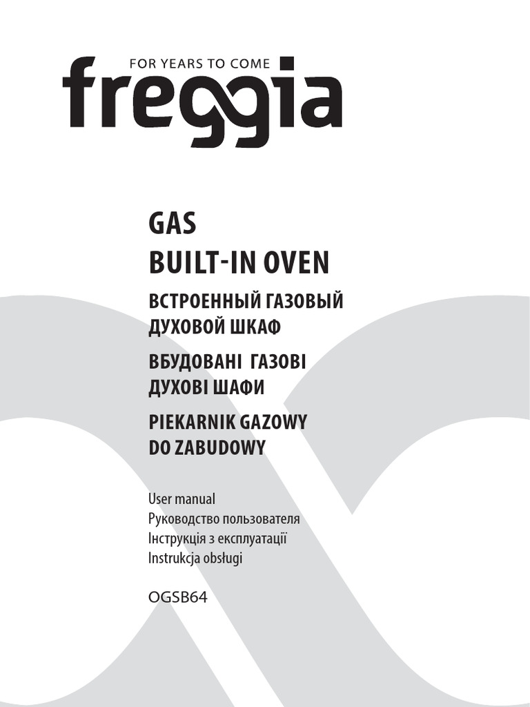 Manual Gas Oven OGSB64 A4 UA | PDF