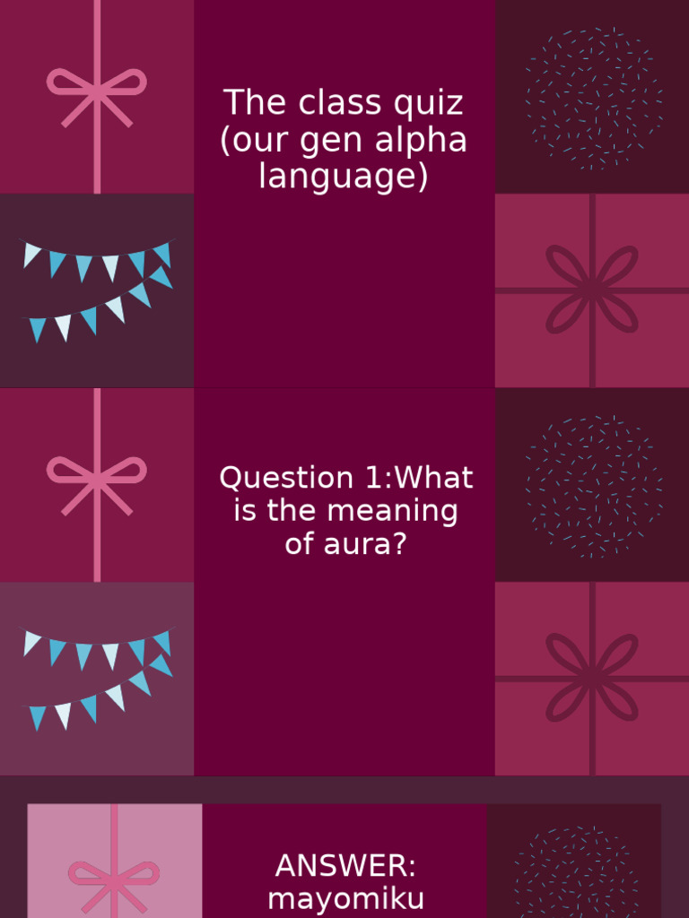 Class Quiz: Gen Alpha Insights | PDF