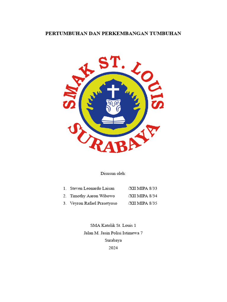 Laporan Praktikum Biologi - Prak 1 - Pertumbuhan Dan Perkembangan Tumbuhan | PDF