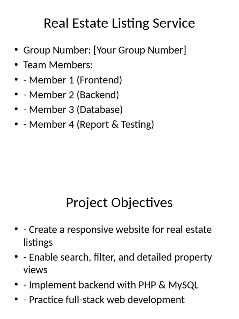 Real Estate Project Presentation | PDF