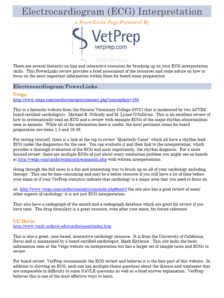 Electrocardiogram (ECG) Interpretation | PDF | Cardiology | Electrocardiography
