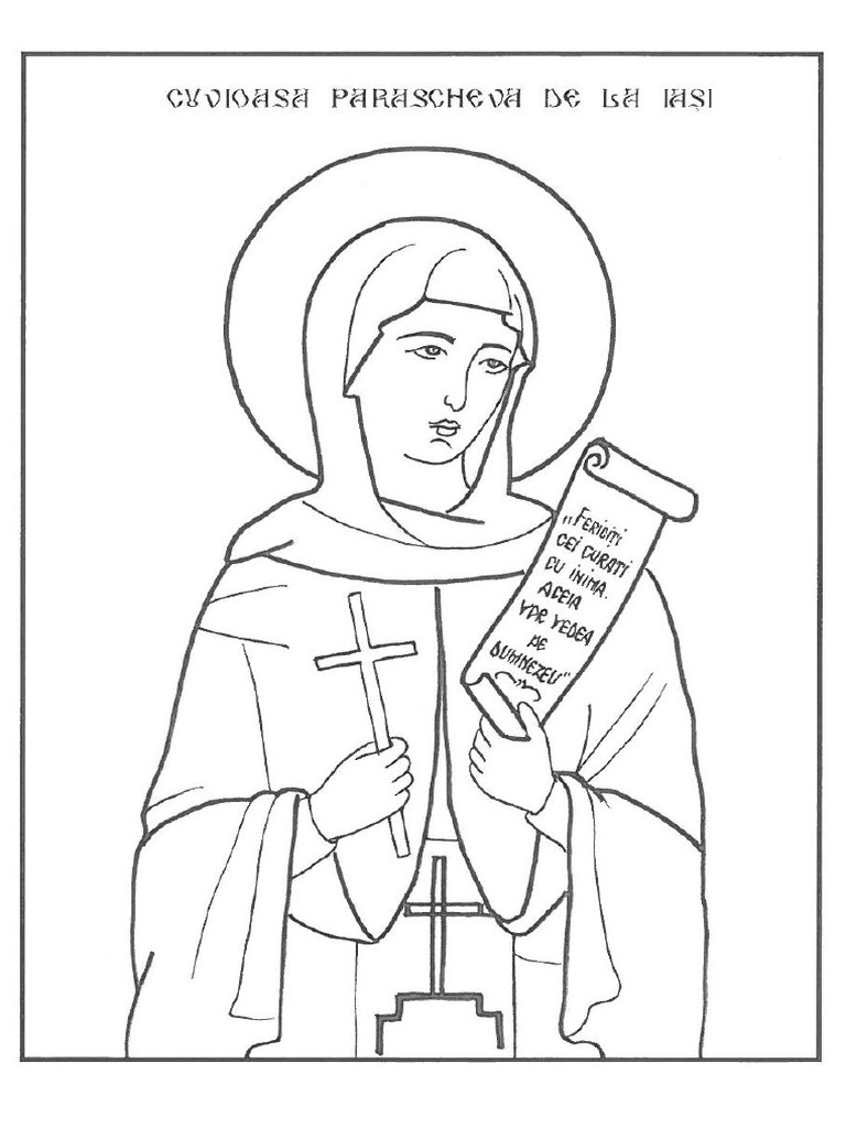 De colorat - Sf. Parascheva | PDF