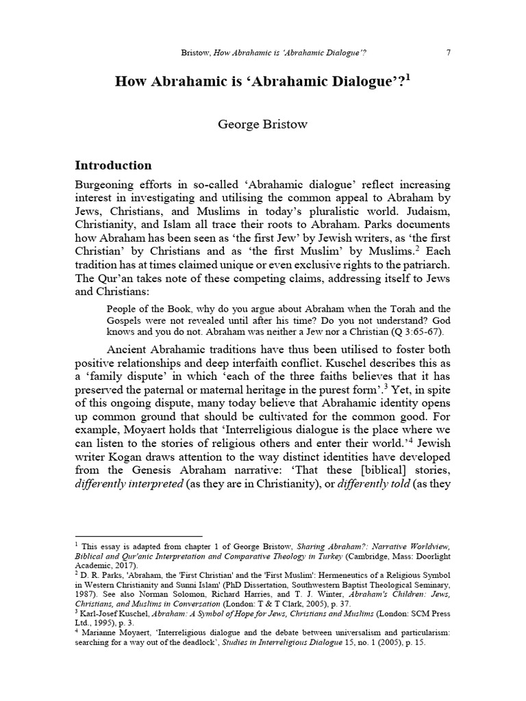 Evaluating Abrahamic Dialogue's Depth | PDF | Abrahamic Religions | Bible