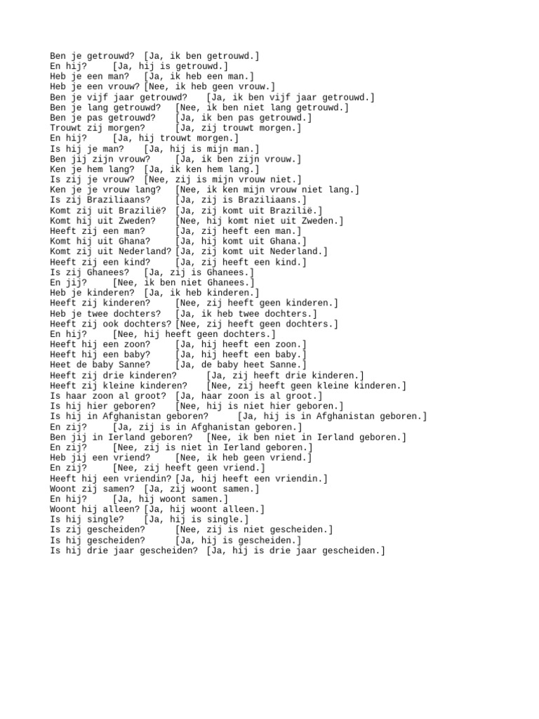 Les1-4 Nederlands Taal Spreken | PDF