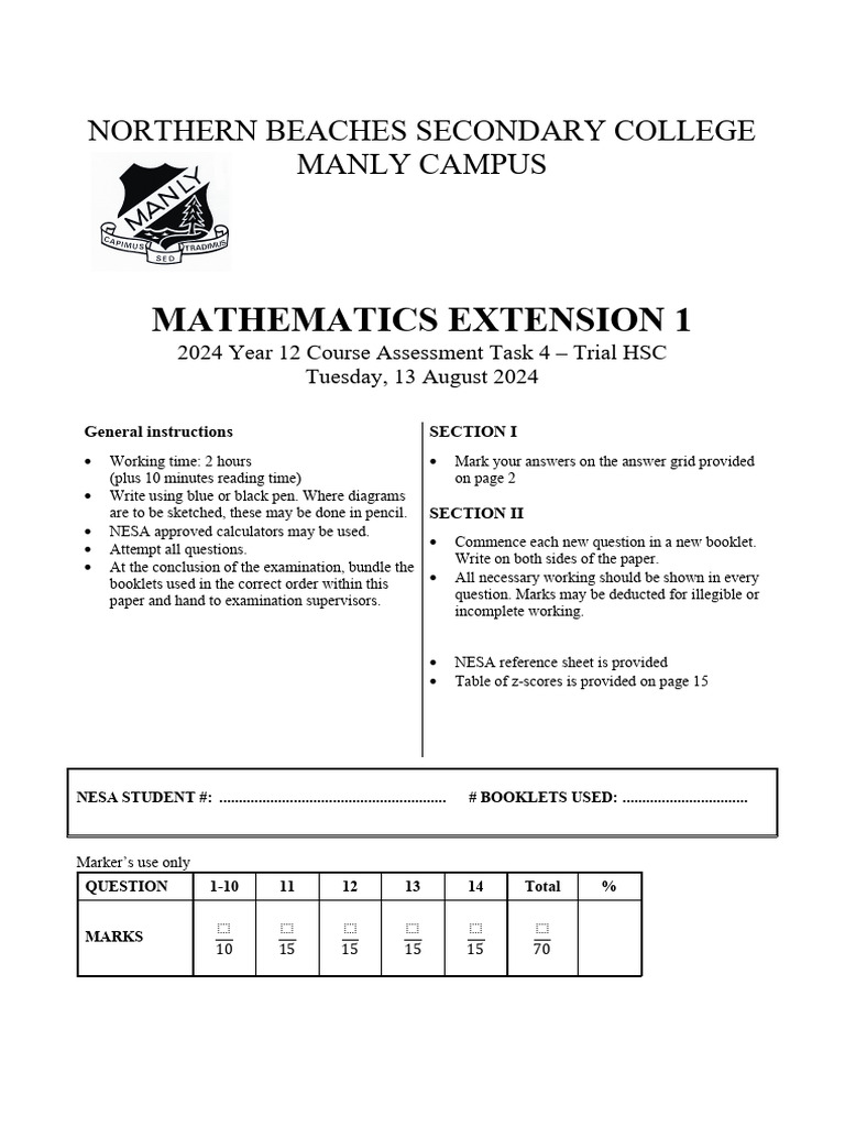 Manly 2024 3U Trials & Solutions | PDF | Force | Sphere