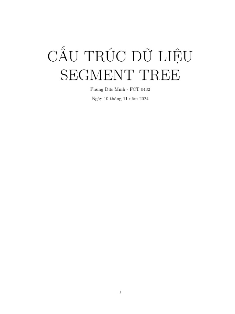 Segment Tree | PDF