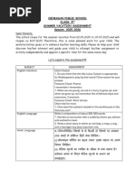 Winter Holiday Homework Class VII | PDF