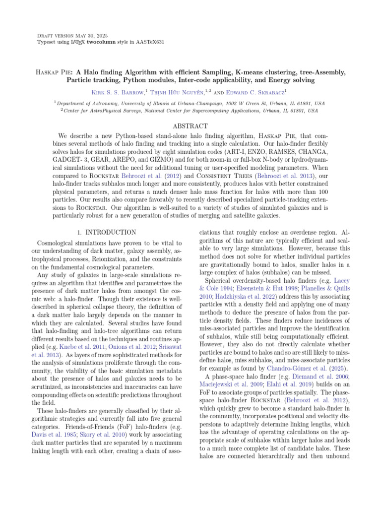 Haskap Pie: A Robust, Python-Based Halo Finding and Tracking Algorithm ...