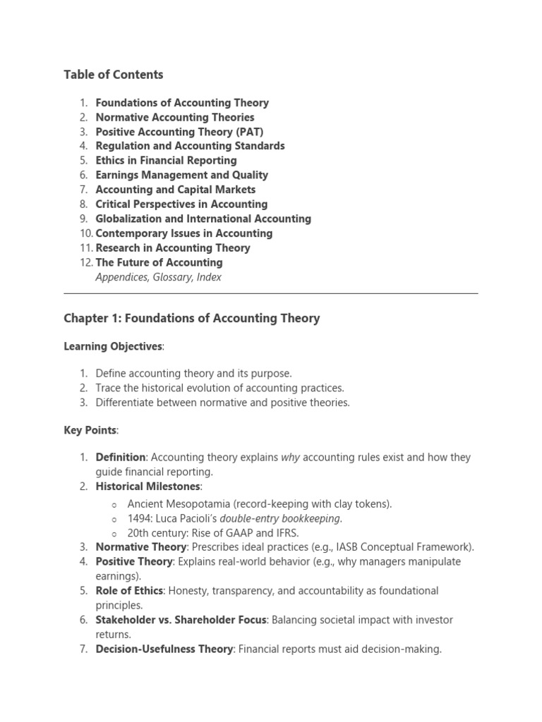 Accounting Theory Summary | PDF | Accounting | International Financial ...