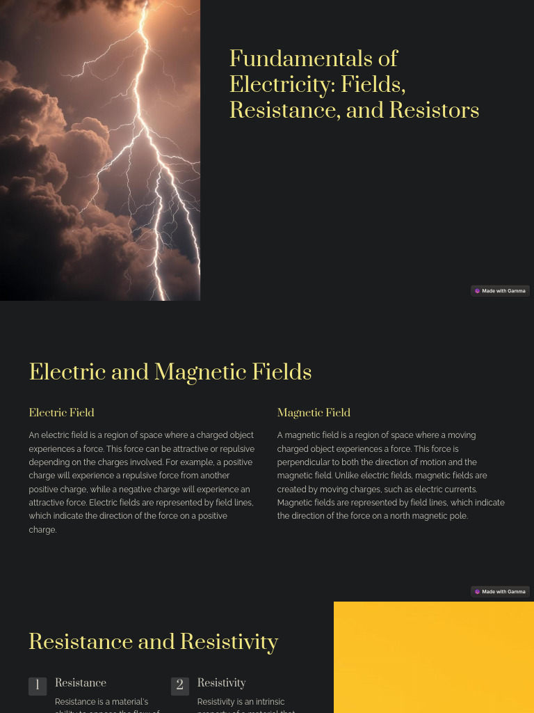L4 Fundamentals-of-Electricity-Fields-Resistance-and-Resistors | PDF ...