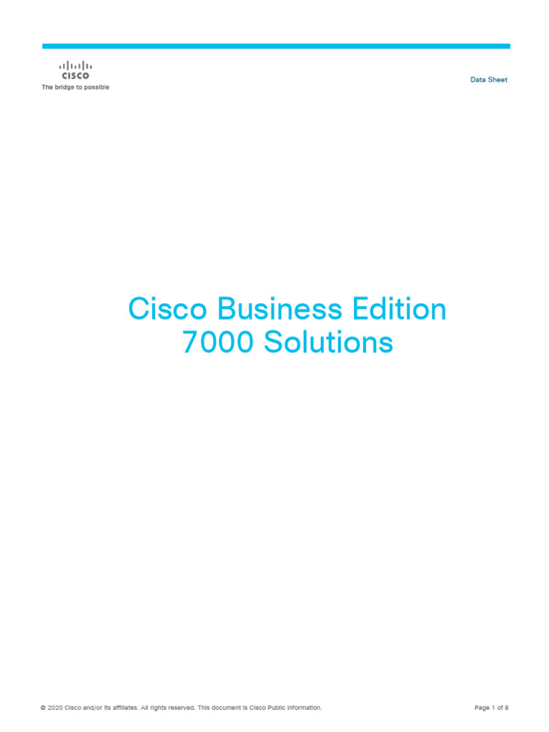 Cisco Business Edition 7000 Overview | PDF | Voicemail | Interactive ...
