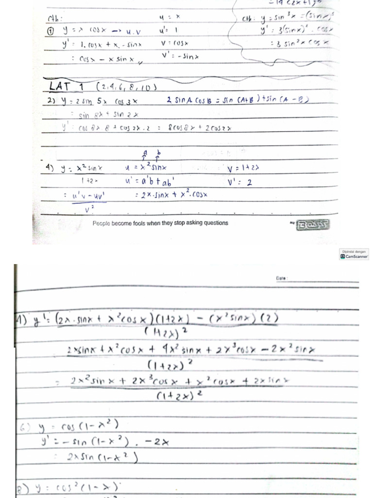 Matmin Turunan Trigono | PDF