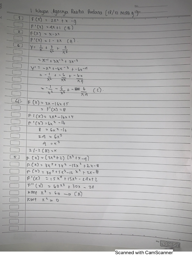 Math Wajib Xi P 9 (18) I Wayan Agastya R | PDF