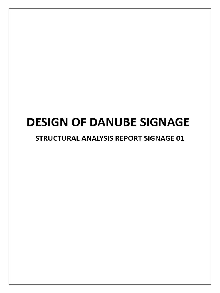 Report Sign 01 | PDF | Structural Load | Structural Analysis