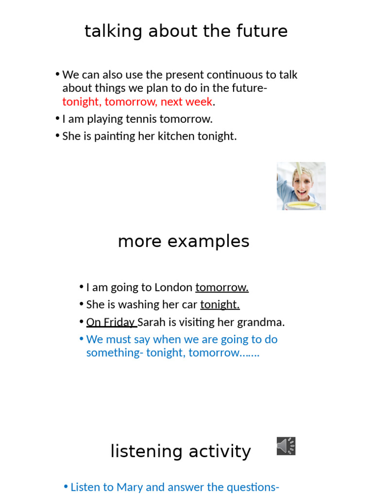 Present Continuous As Future | PDF
