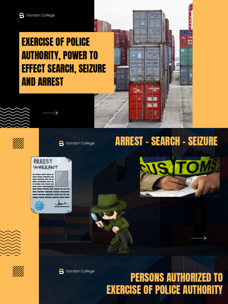 Exercise of Police Authority | PDF | Police | Search And Seizure