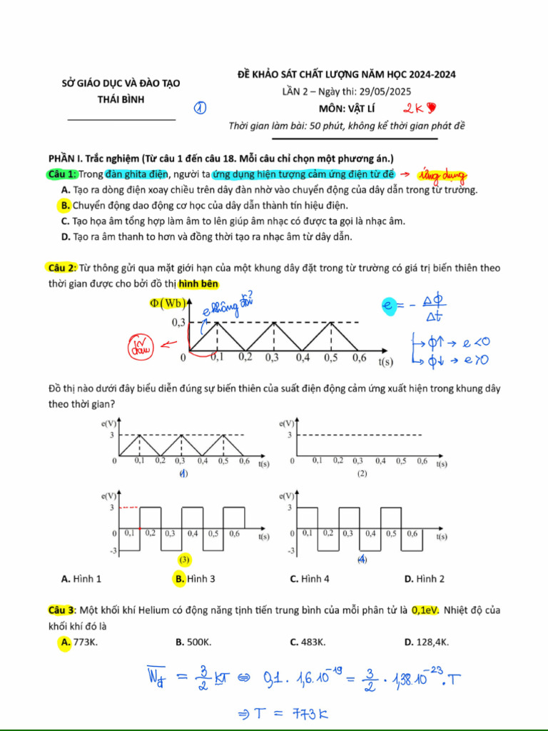 Thi TH Thái Bình - 2 | PDF