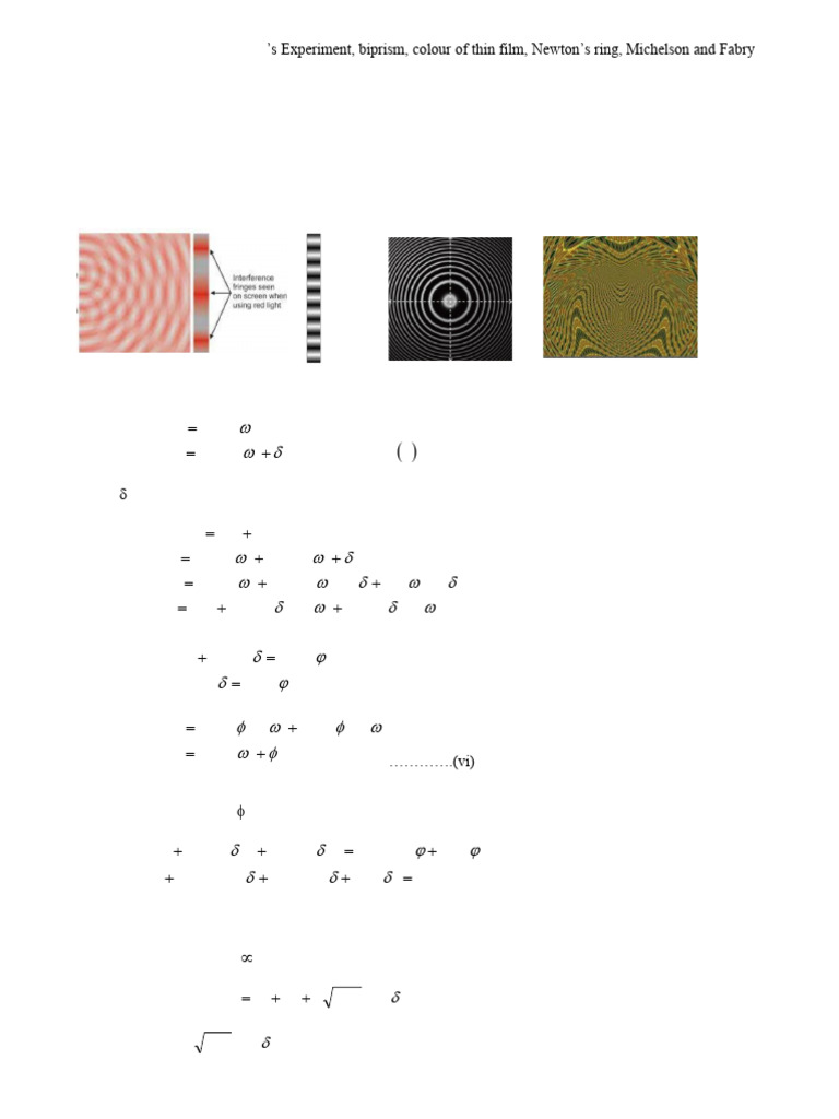 Light Interference: Young's Experiment Explained | PDF | Coherence ...