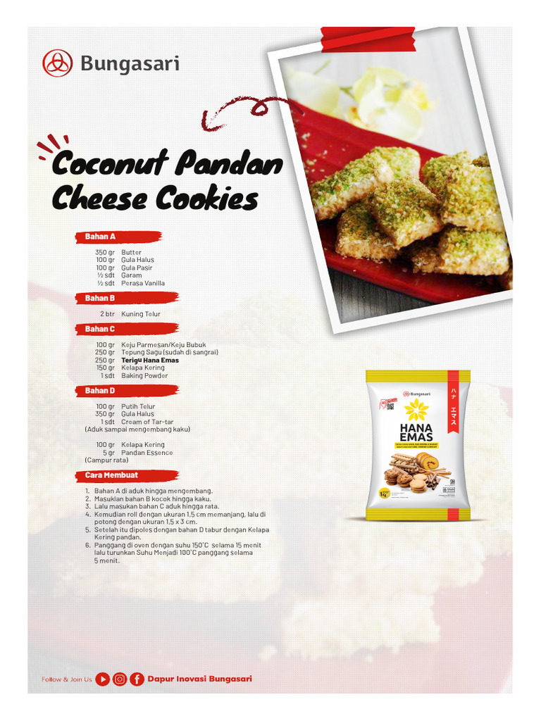 Recipe - Coconut Pandan Cookies - TBK Mommy - Feb 2025 | PDF