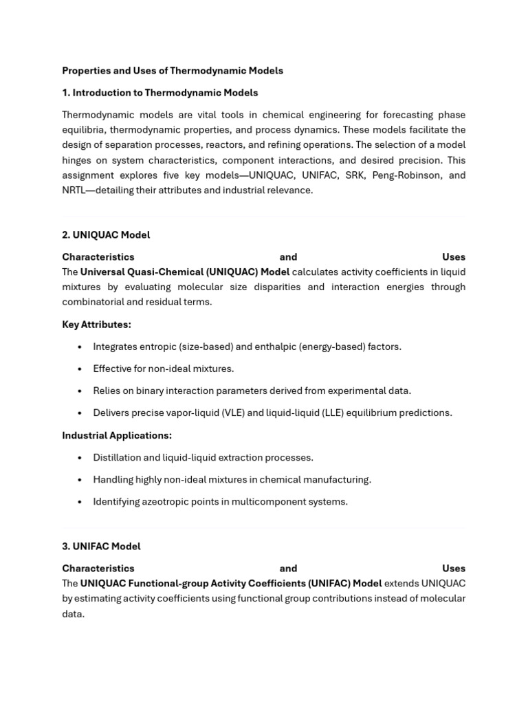 Applications of Thermodynamic Models | PDF | Physics | Applied Mathematics