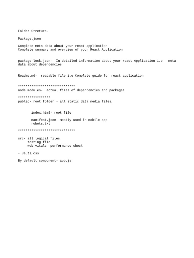 React Application Folder Structure How i | PDF