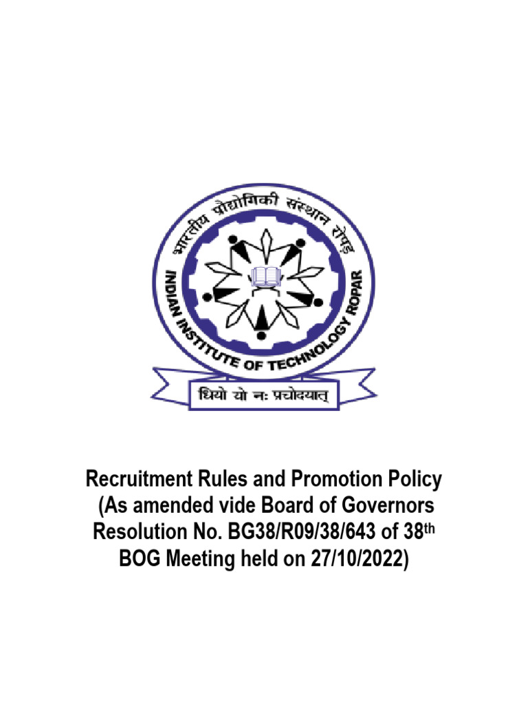 Updated RR & PP - 2022 | PDF | Recruitment