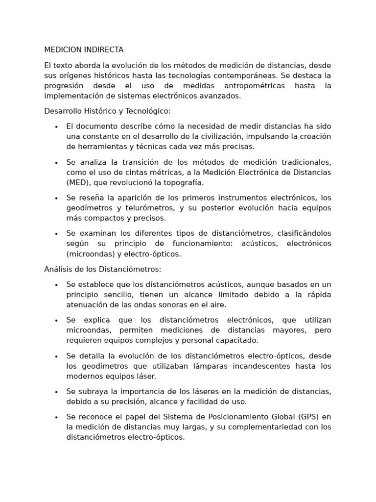 Medicion Indirecta | PDF | Medición | Evolución